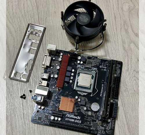 Комплект материнская плата AsRock h110m-dgs