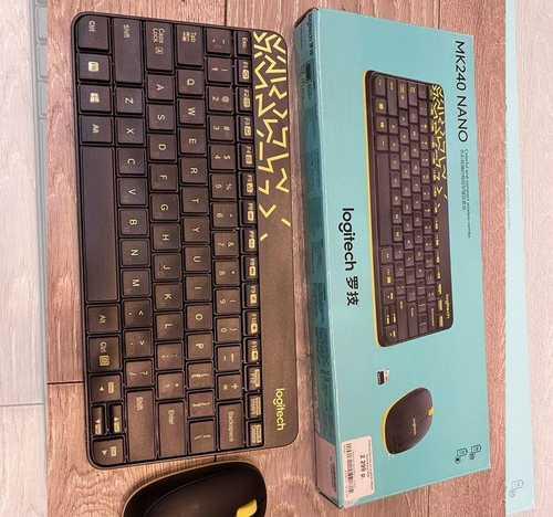 Беспроводные клавиатура и мышка Logitech MK240