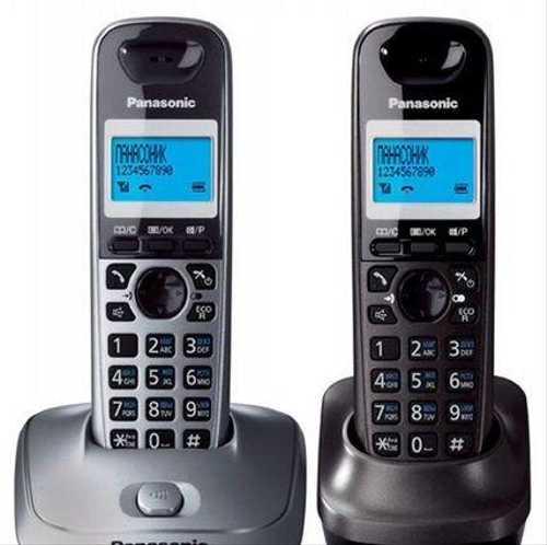 Радиотелефон dect Panasonic KX-tg2512ru grey&dark