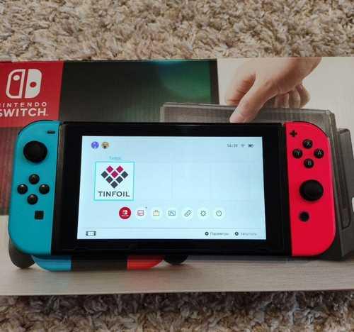 Прощитая Nintendo switch чип. 128 gb   стекло