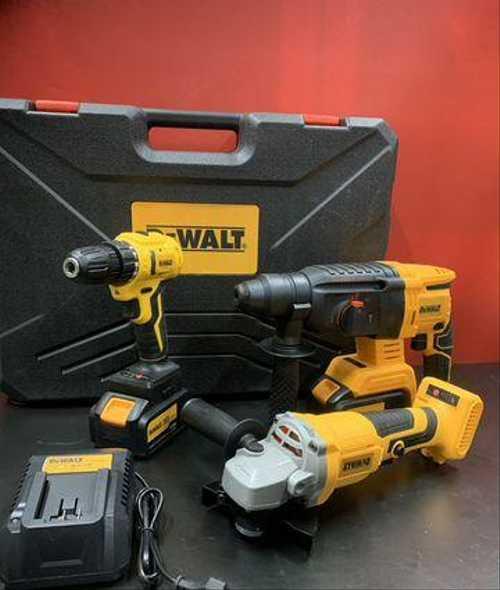 Перфоратор/ушм/шуруповерт набор 3в1 Dewalt