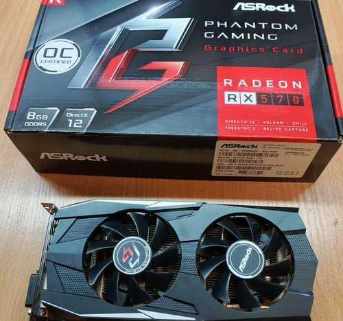 Видеокарта RX570 8Gb ASRock PG D