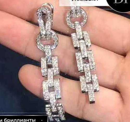 Серьги Cartier Agrafe 2,5 ct