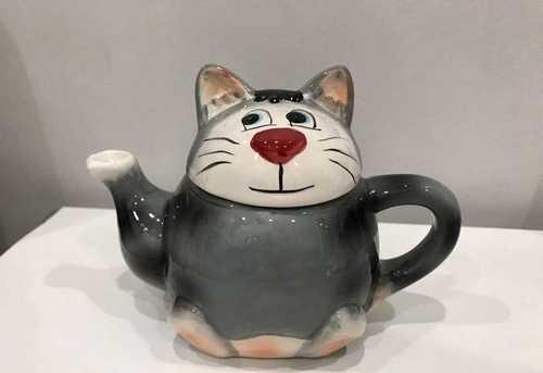 Заварочный чайник в виде кота
