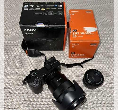 Комплект Sony a6300 kit 16-50, 18-105   аксессуары