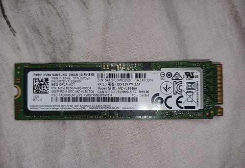 Твердотельный SSD накопитель Samsung на 256 Gb