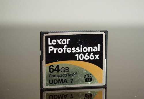 Карта памяти CF Lexar Professional 64Gb 160 Mb/s