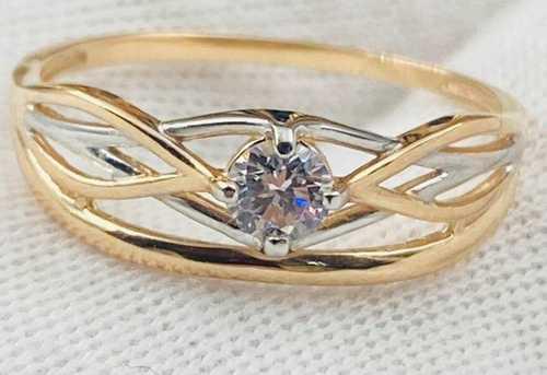 Золотое кольцо 585 проба 18.5 размер новое