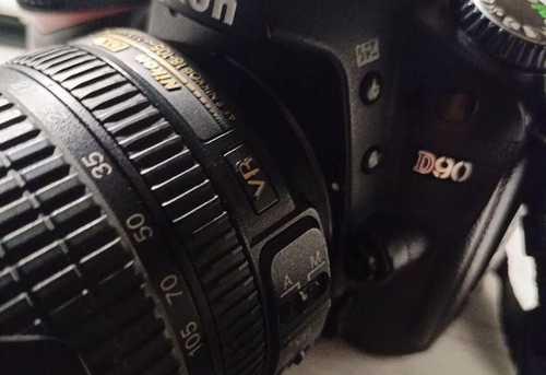 Фотоаппарат Nikon D90 с объективом 18-105