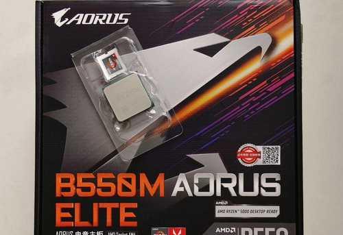 Gigabyte B550M Aorus Elite + Ryzen 7 5700x новые