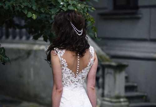 Свадебное платье короткое топ и 2 юбки 42-44
