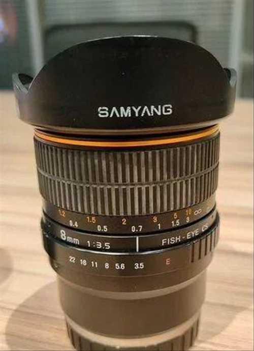 Объектив Samyang 8mm f/3.5 Fish-eye CS Aspherical