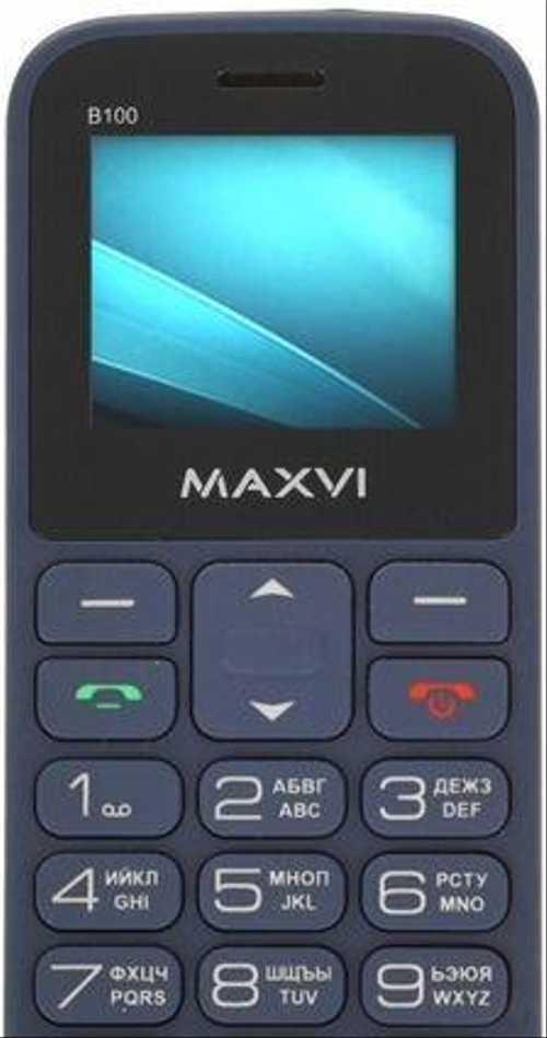 Сотовый телефон Maxvi B100 1,77" Blue GSM