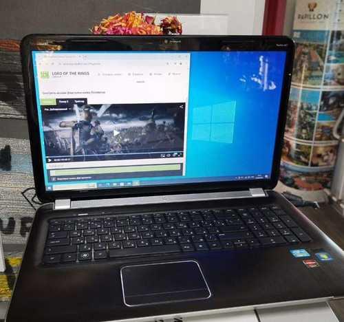 Ноутбук HP Dv7 i7/SSD 120GB/HDD 320GB/8GB озу