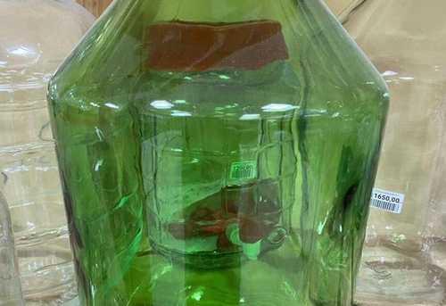 Бутыль под винтовую крышку, 10 л (зеленый, Россия)