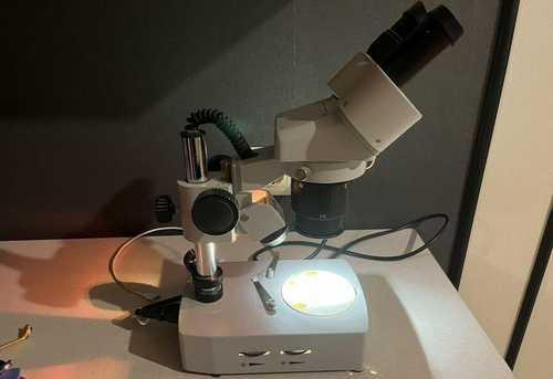 Микроскоп бинокулярный, с подсветкой