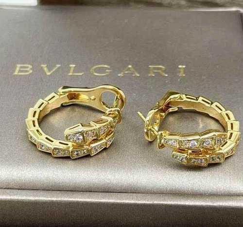 Серьги Bvlgari Serpenti Viper, желтое золото