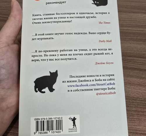 Уличный кот по имени Боб Джеймс Боуэн
