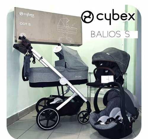 Коляска 3в1 cybex balios S LUX denim besafe