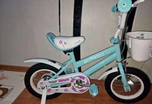 Велосипед городской детский Actiwell 12" бирюзовый