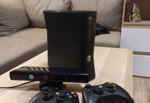 Xbox 360 slim 2 джойстика Kinect игры в идеале