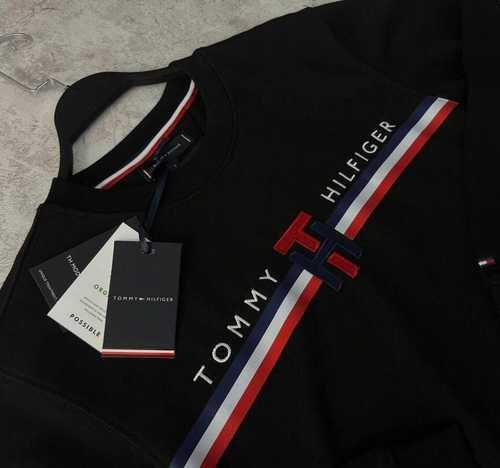 Свитшот Tommy Hilfiger черный хлопок