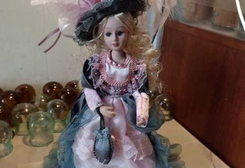 Кукла дама эпохи, керамическая, 28 см