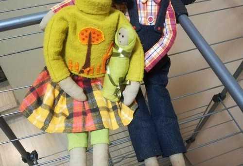 Интерьерные куклы тильда ручной работы "Семья"