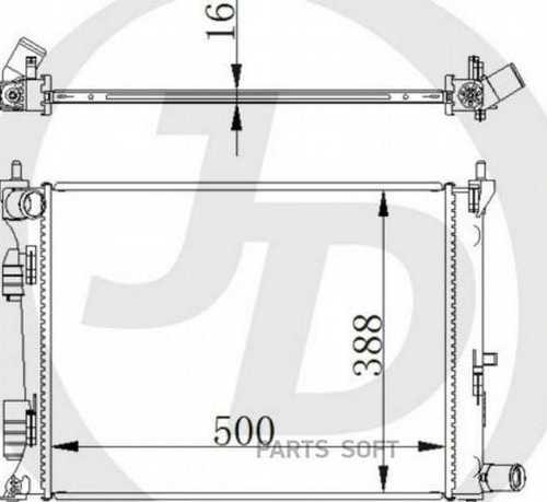 Just drive JPR0014 Радиатор двигателя A/T