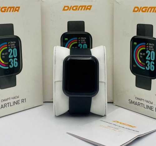 Смарт часы Digma Smartline R1 1.3'' TFT Black (R1B