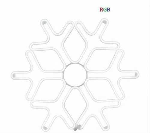 Подвесная фигура снежинка 60x60 см (RGB)