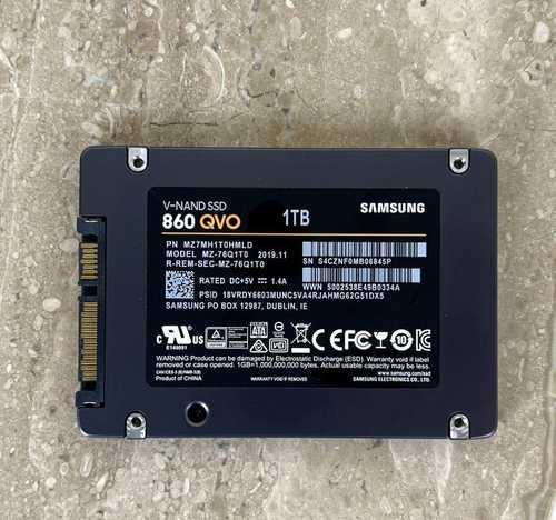 SSD Samsung 860 QVO - 1 тб