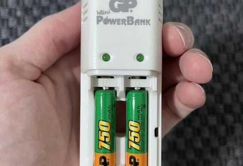 GP PowerBank mini + 2 GP750mAh