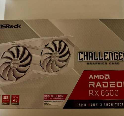 Видеокарта ASRock AMD Radeon RX 6600 Challenger Wh