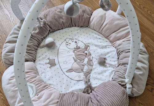 Детский развивающий коврик Nattou, диаметр 90см