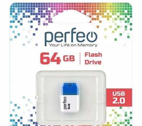 Флешка 64Gb USB 2.0 Perfeo M04, синий, серия Мини