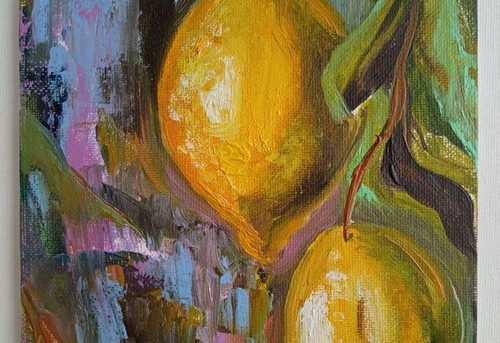 Картина маслом на холсте "Лимоны "