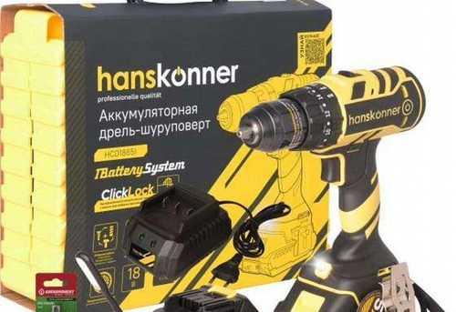 Аккумуляторная б/щ удар дрель Hanskonner HCD1865I