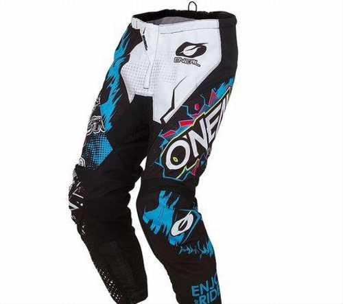 Мотоштаны Oneal Element-villain-pants black-blue