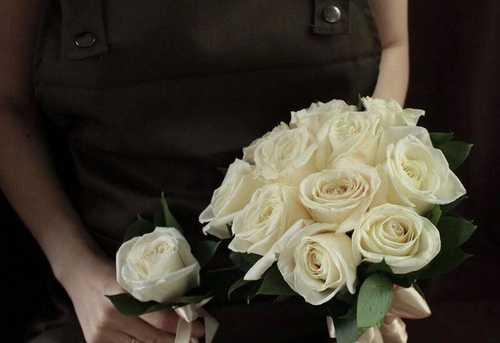 Букет невесты из белой розы