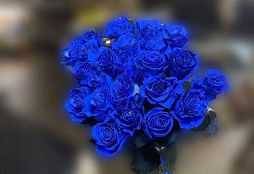Синие розы/ букет 25 роз