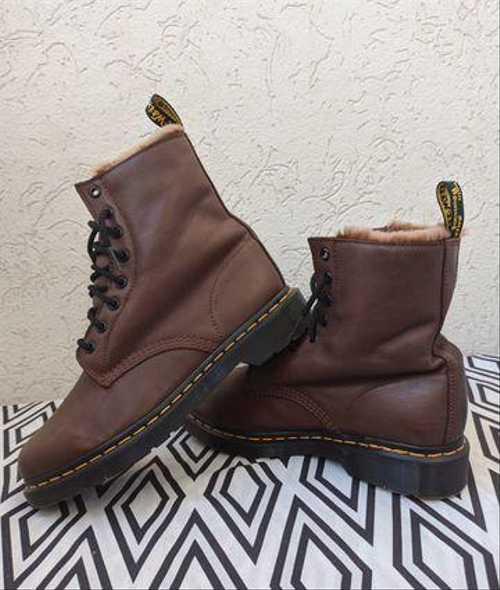 Женские ботинки Dr. Martens 1460 Serena мех кожа