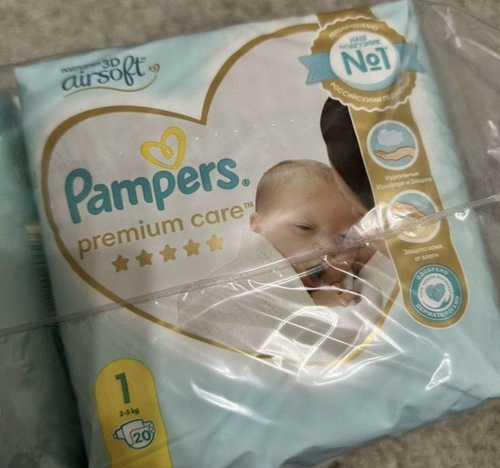 Подгузники pampers premium care 1