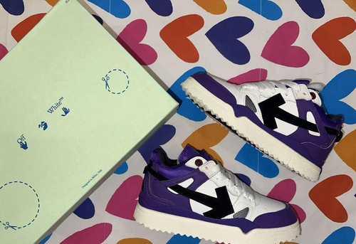 OFF-white MID-TOP sponge sneakers purple