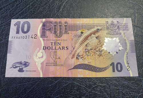 Банкнота Фиджи 10 долларов 2012 UNC