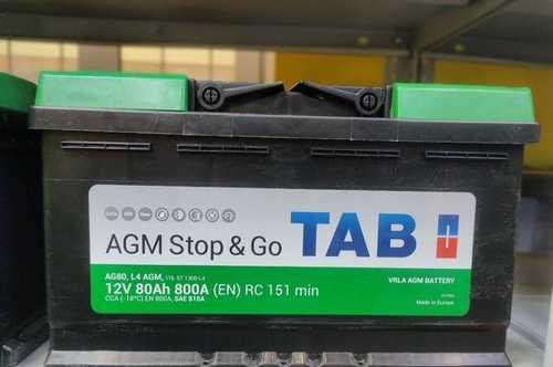 Аккумулятор Tab AGM 80 обратной полярности