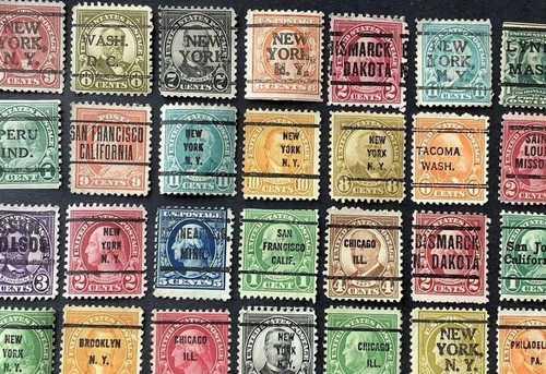 США Президенты надпечатки набор старых марок