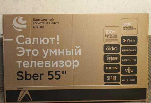 Телевизор Sber SDX-55U4127, 55", UHD 4K новый