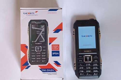 Телефон teXet TM-D424, 2 SIM, черный