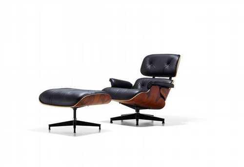Кресло Eames Style Lounge Chair and Ottoman Black